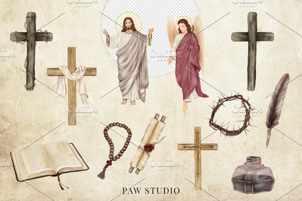 Religious Easter Clipart Jesus Risen – MasterBundles