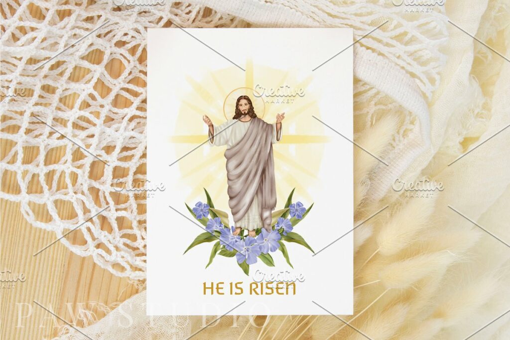 Religious Easter Clipart Jesus Risen – MasterBundles