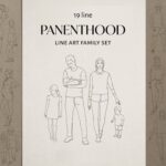 Parenthood. Line Art Family Set – MasterBundles