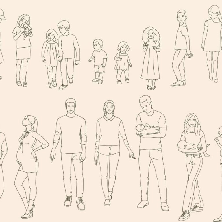 Parenthood. Line Art Family Set – MasterBundles