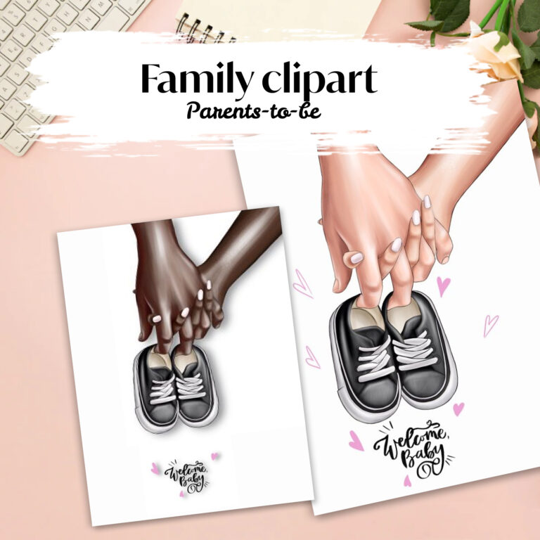 Parents-to-be Clipart, Family Clipart – MasterBundles