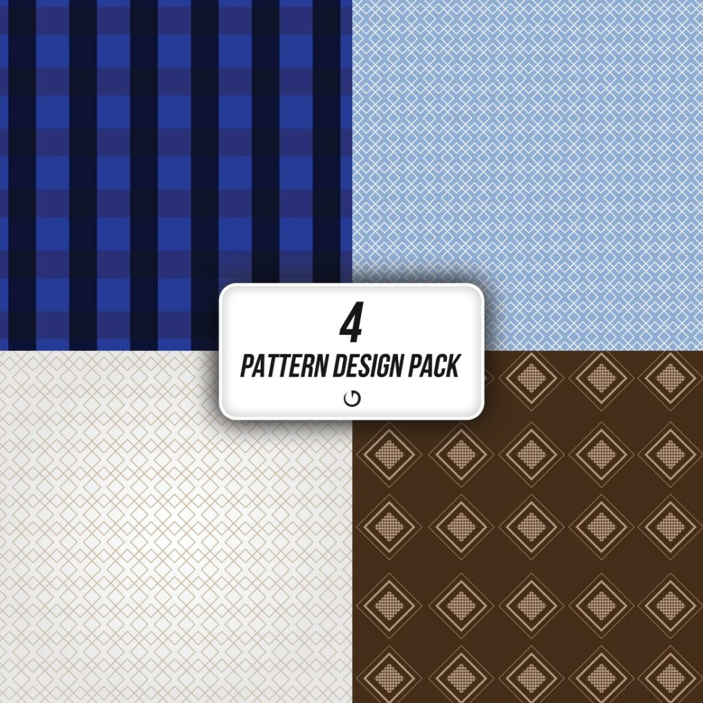 4 Pattern Designs Pack Template Editable File - MasterBundles