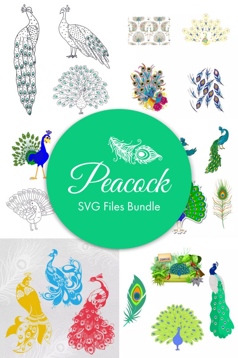Peacock SVG Files Bundle – MasterBundles