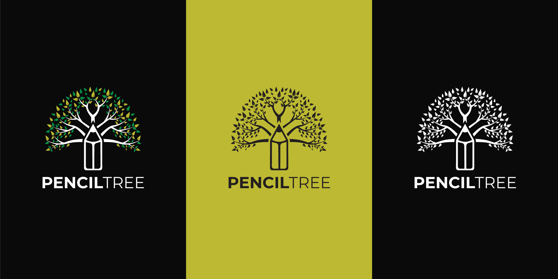 Pencil Tree Logo Template Vector Design - Only $9 - MasterBundles