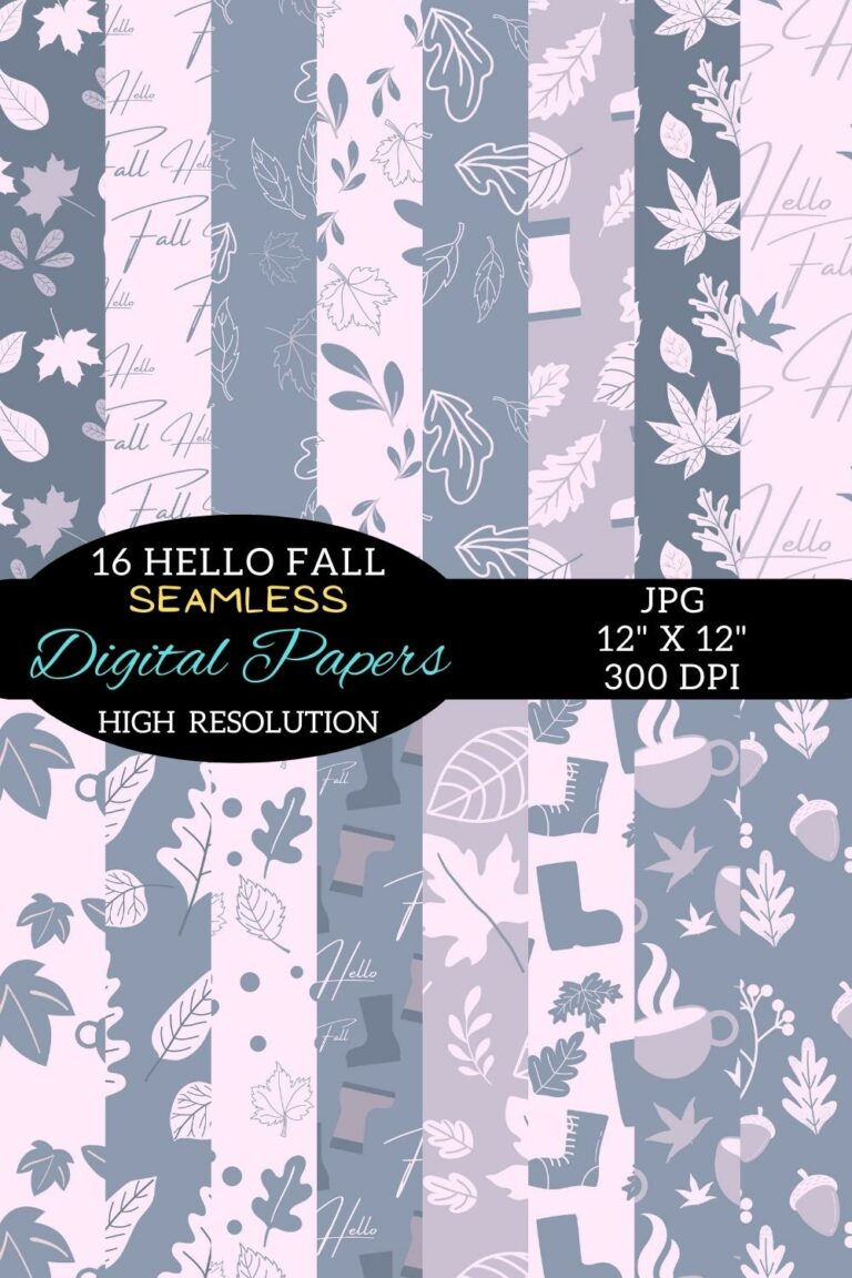 Boho Fall Digital Paper Patterns Design - MasterBundles