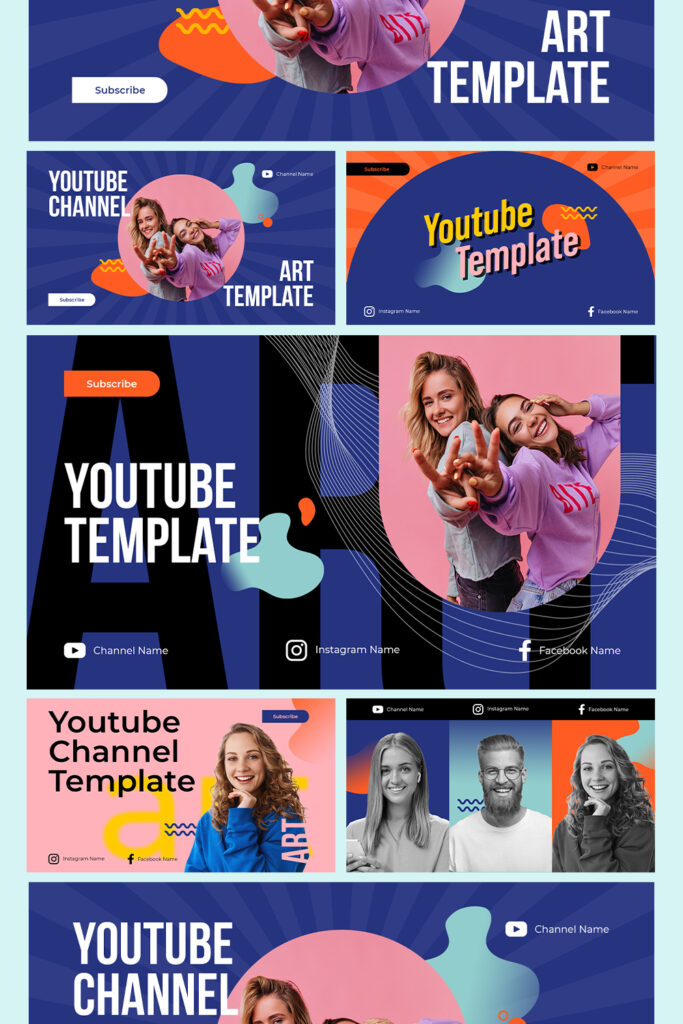 Youtube Channel Art Template – MasterBundles