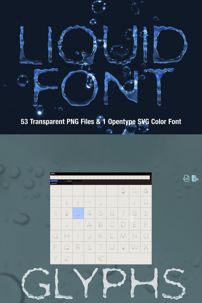 Ms Liquid Opentype SVG Font and PNG - MasterBundles