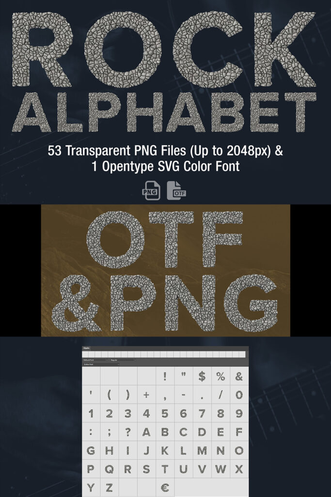 MS Rock Opentype SVG Font and PNG - MasterBundles