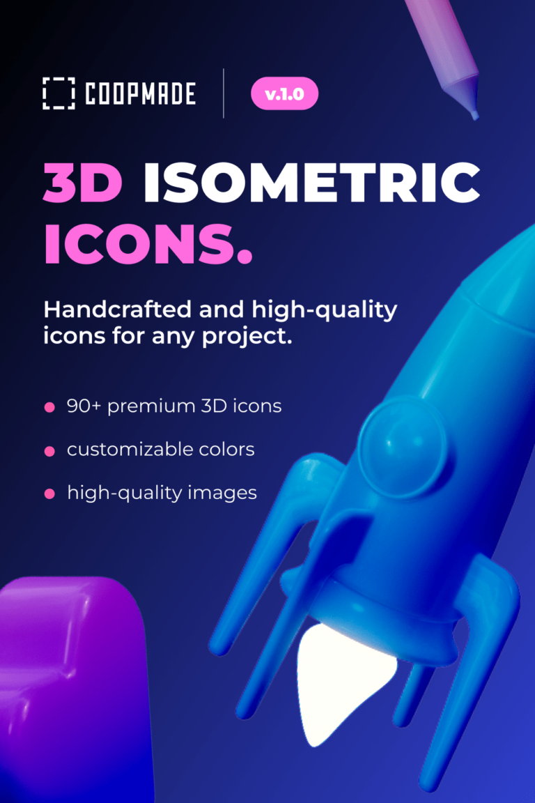 3D Isometric Icons Design Figma - MasterBundles