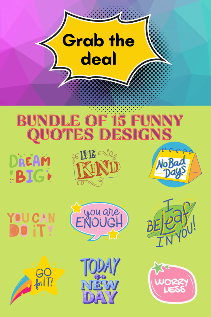 Bundle of 15 PNG Funny Quote graphic designs - MasterBundles