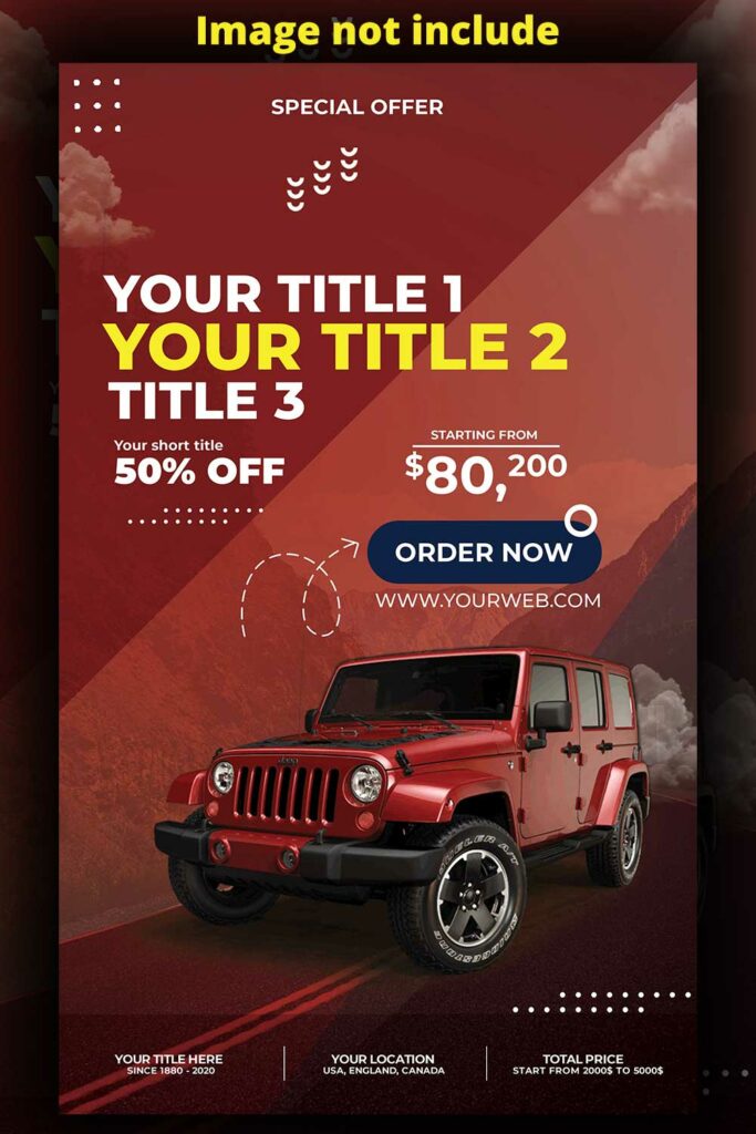 Car poster template - MasterBundles