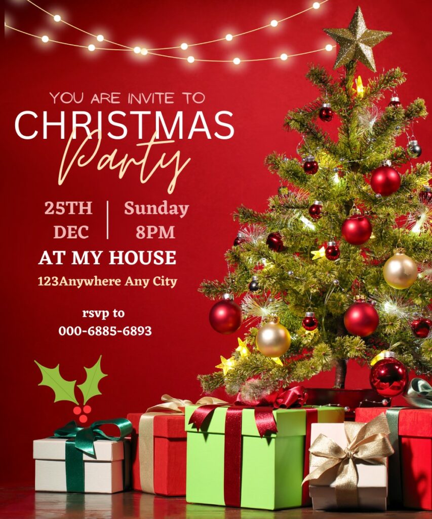 CHRISTMAS INVITATION TEMPLATE - MasterBundles