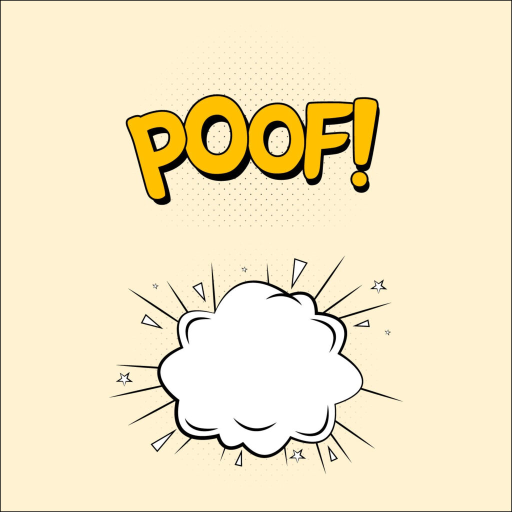 Poof Comic Explosion White Clouds – MasterBundles