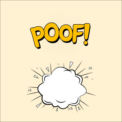 Poof Comic Explosion White Clouds – MasterBundles