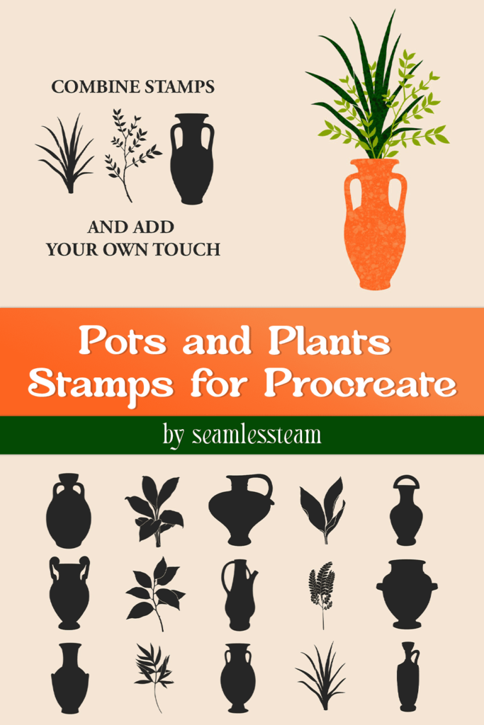 Pots and Plants Stamps for Procreate – MasterBundles