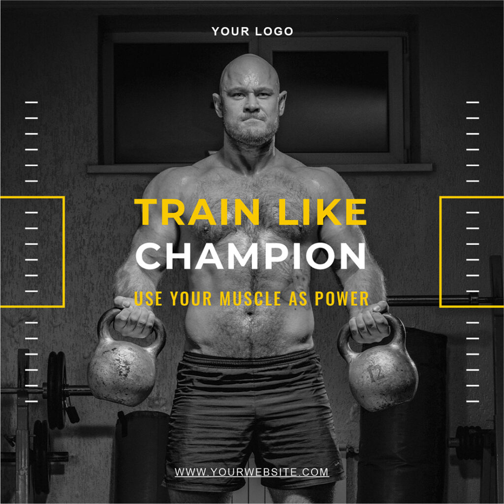 Gym And Fitness Workout Social Media Post Templates - Only $8 ...