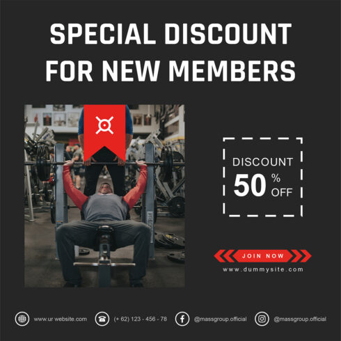 9 Healh and Fitness Social Media Post Templates - MasterBundles