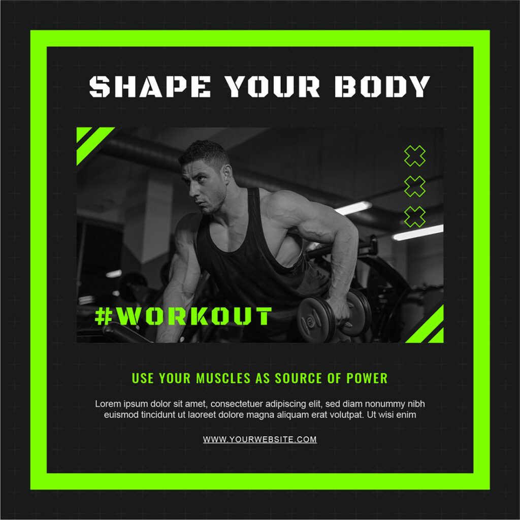 Fitness And Sport Social Media Post Templates - Only $8 - MasterBundles