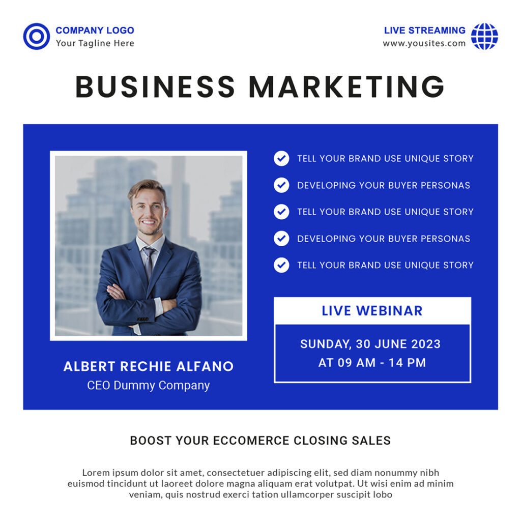 Set Of Business & Marketing Social Media Post Templates- Only $8 ...