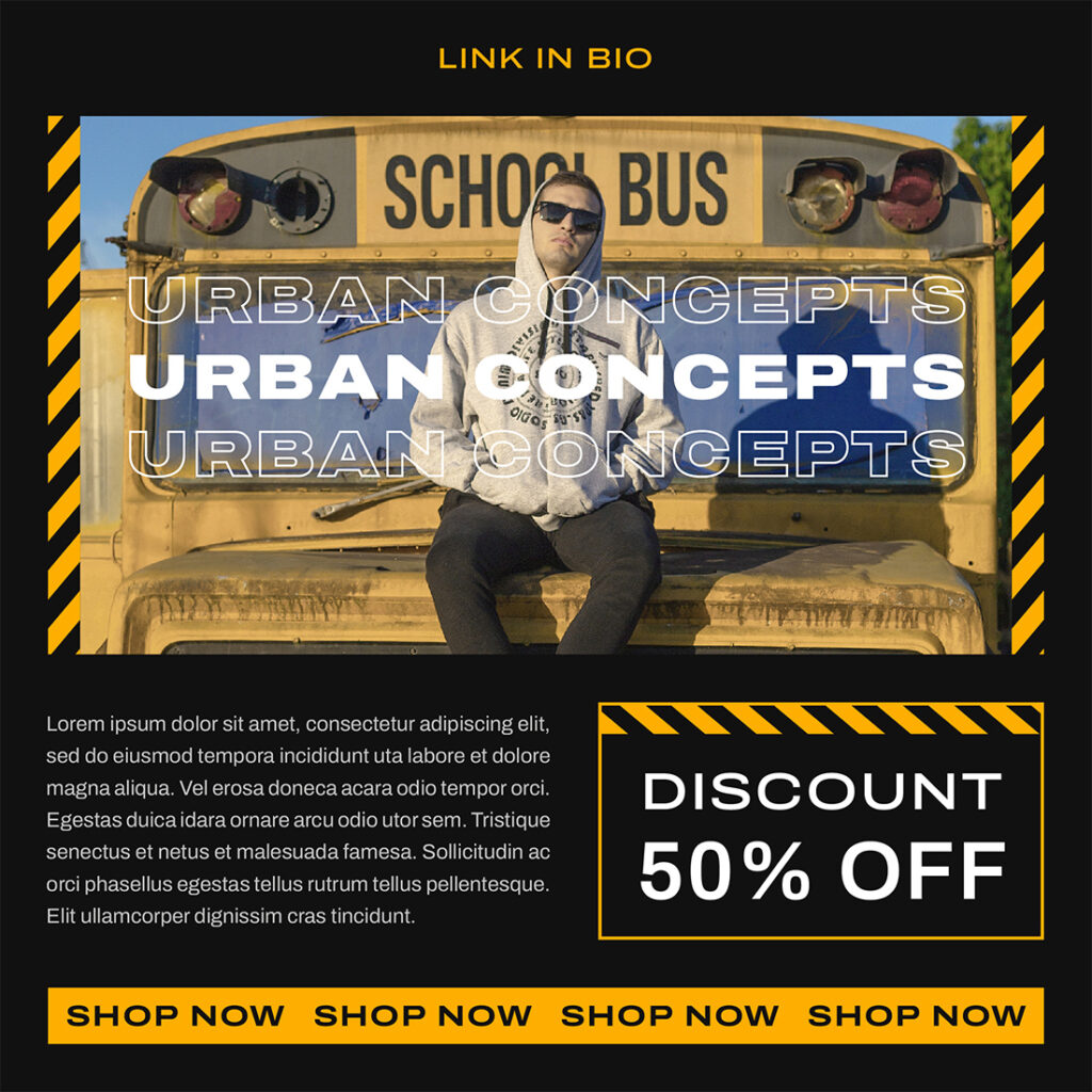 Street Fashion Style Social Media Post Templates - MasterBundles