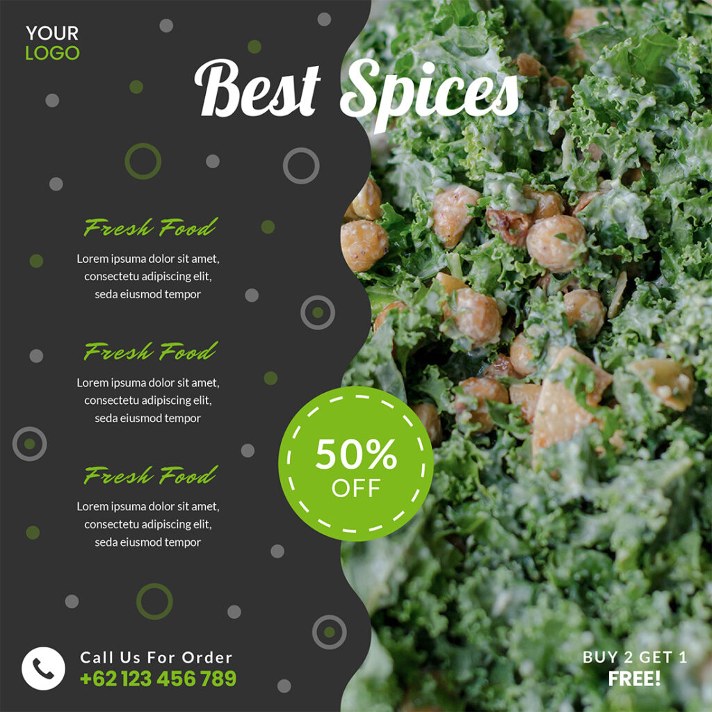 Culinary Food Social Media Post Templates - Only $8 - MasterBundles