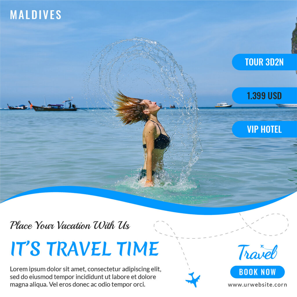 Travelling The World Social Media Post Templates - Only $8 - MasterBundles