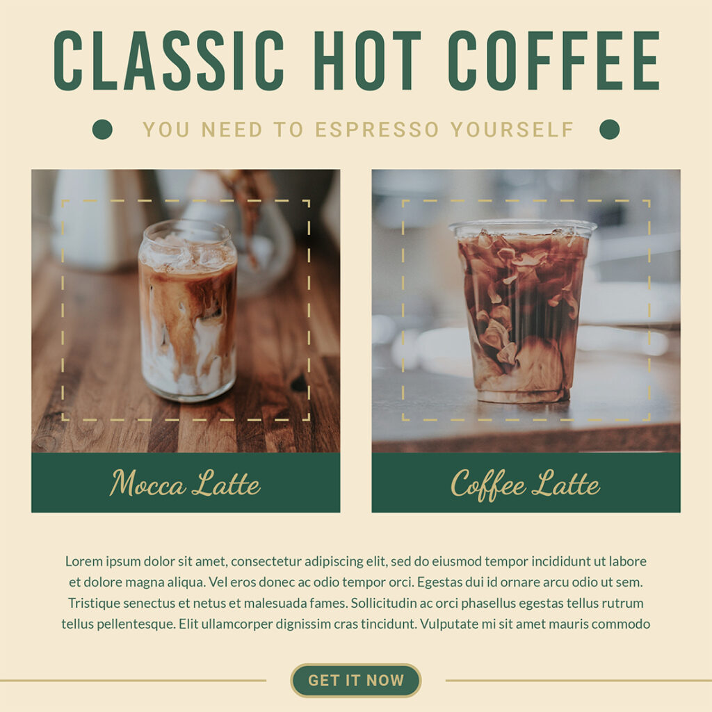 Coffee Shop & Cafe Pack Social Media Post Templates - MasterBundles