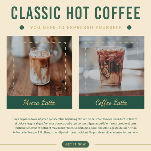 Coffee Shop & Cafe Pack Social Media Post Templates - MasterBundles