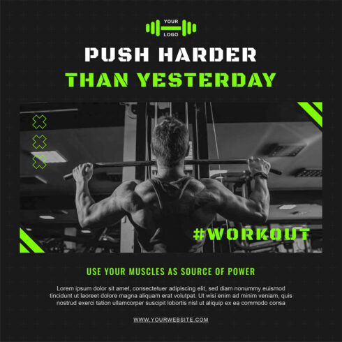 Fitness And Sport Social Media Post Templates - Only $8 - MasterBundles