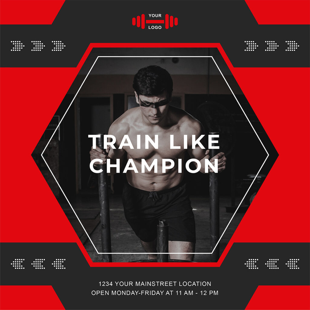 Fitness Workout Social Media Post Templates - Only $8 - MasterBundles