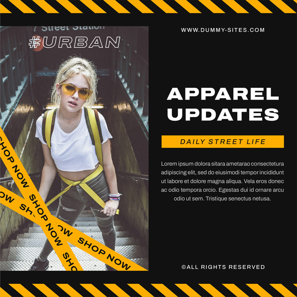 Street Fashion Style Social Media Post Templates - MasterBundles