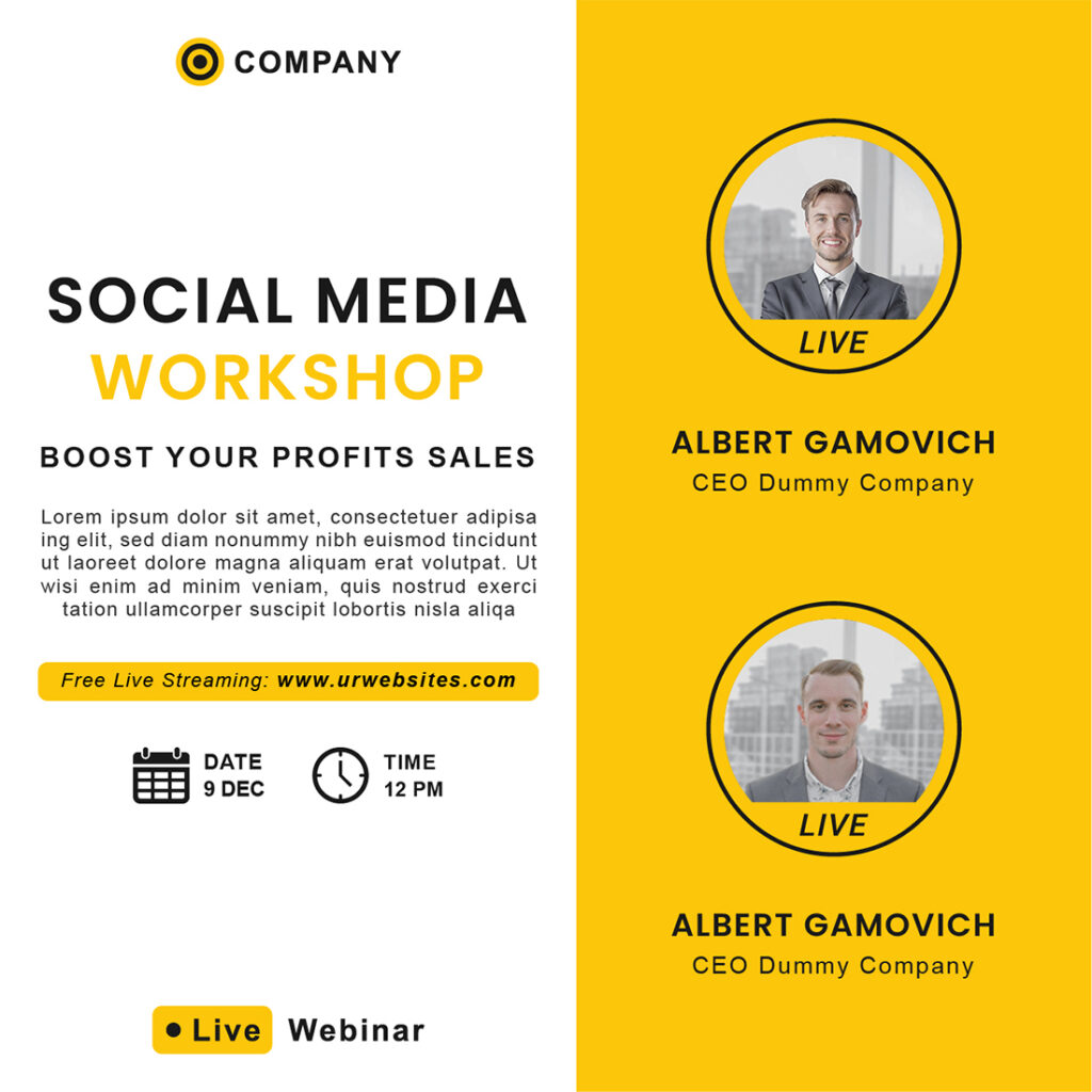 Online Business Workshop Social Media Post Templates - Only $8 ...