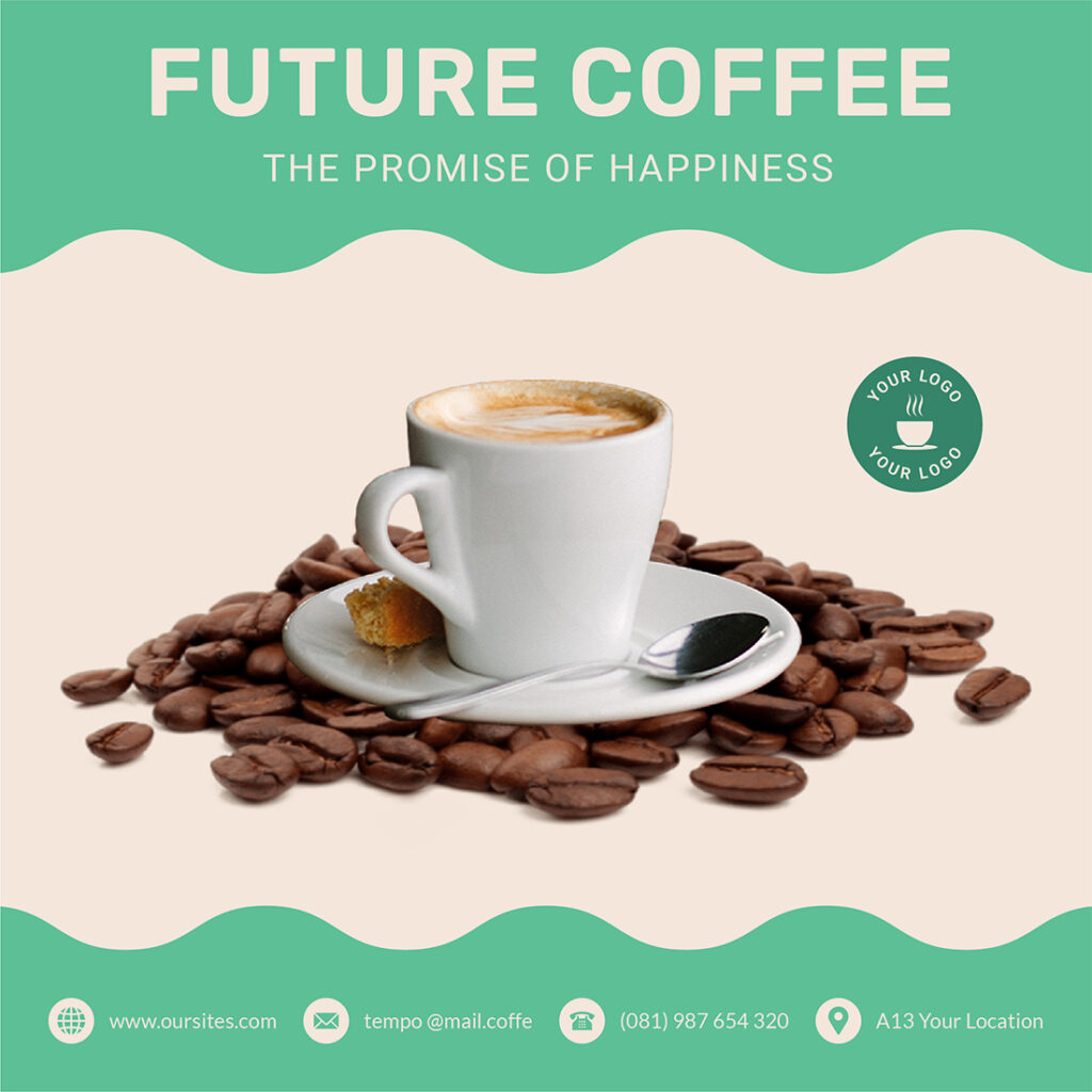 Coffee Shop Social Media Post Templates - Only $8 - MasterBundles