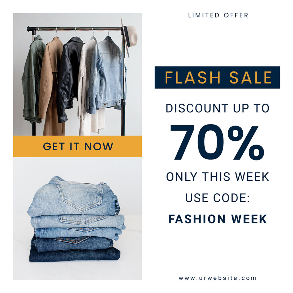 Fashion Denim Style Social Media Post Templates - MasterBundles