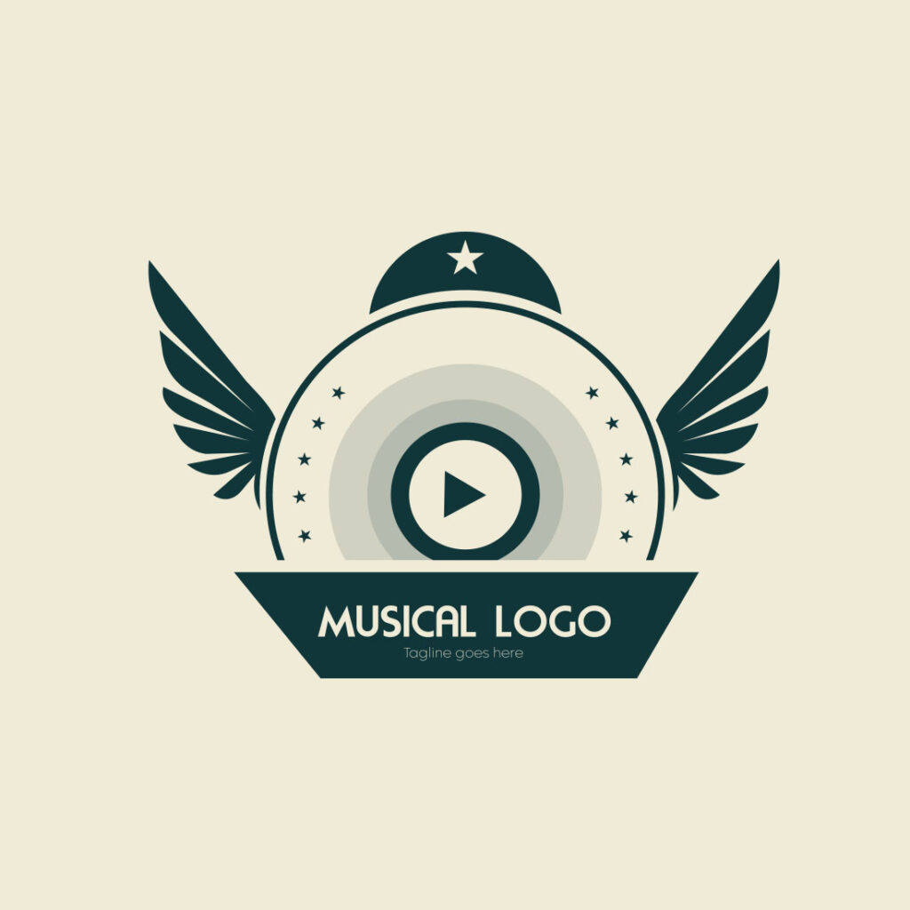 Creative Vintage Musical Logo Design - MasterBundles