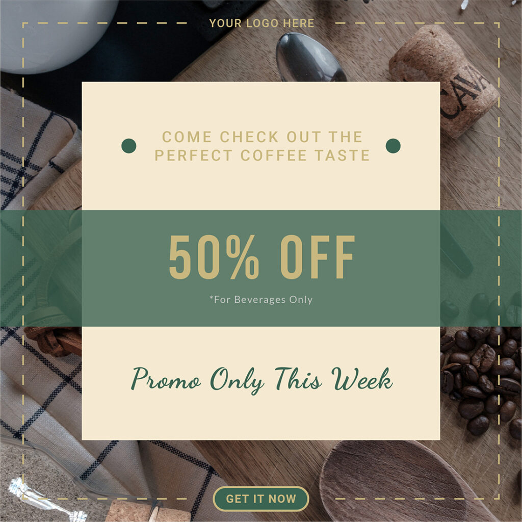 Coffee Shop & Cafe Pack Social Media Post Templates - MasterBundles