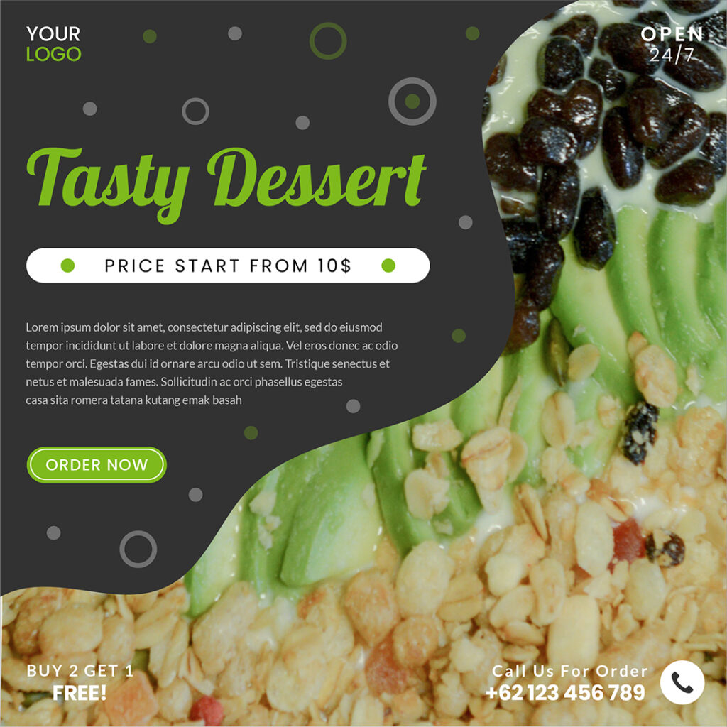 Culinary Food Social Media Post Templates - Only $8 - MasterBundles
