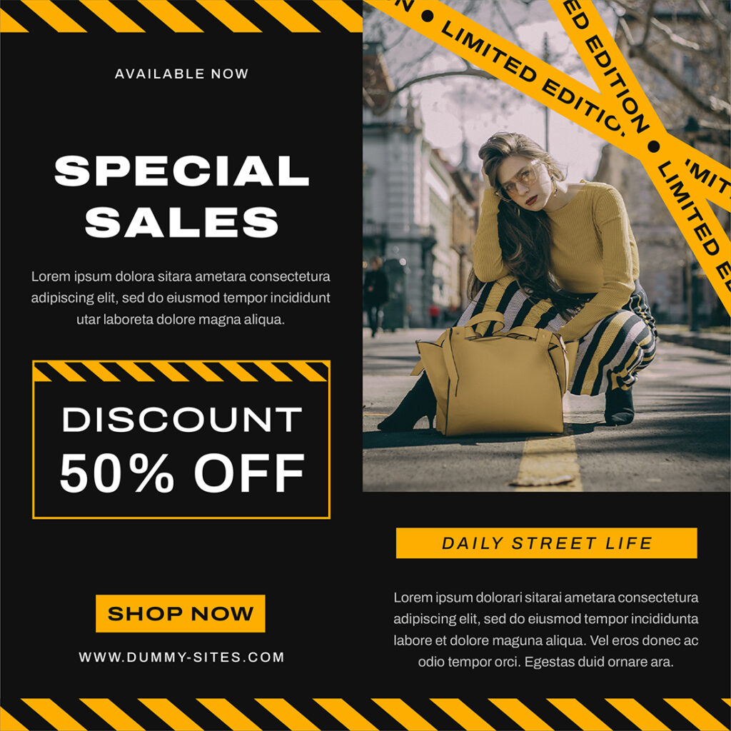 Street Fashion Style Social Media Post Templates - MasterBundles