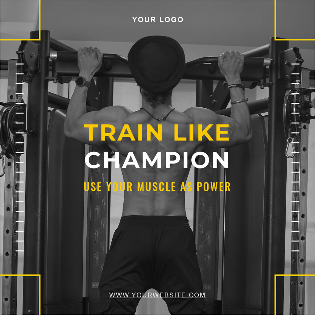 Gym And Fitness Workout Social Media Post Templates - Only $8 ...