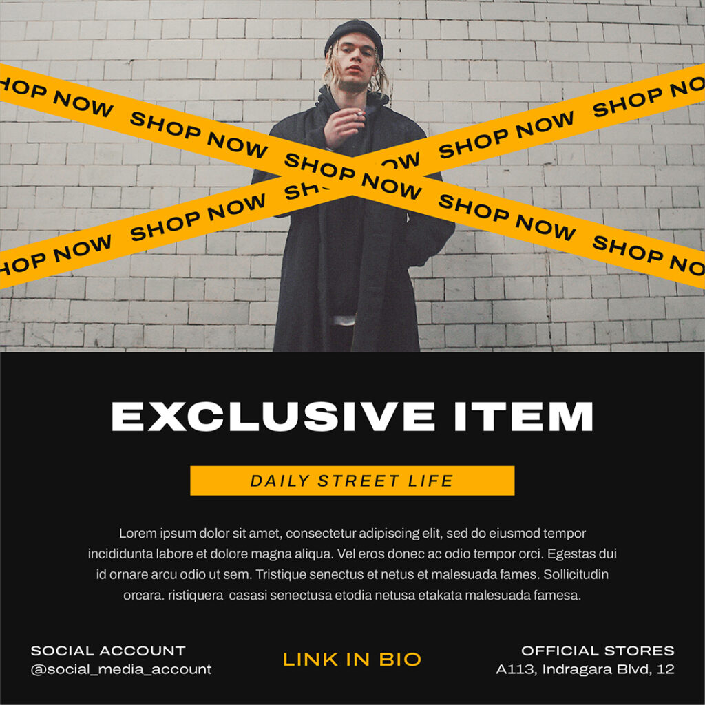 Street Fashion Style Social Media Post Templates - MasterBundles