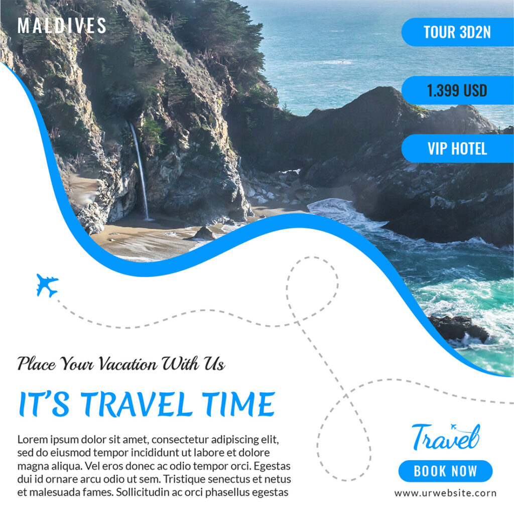 Travelling The World Social Media Post Templates - Only $8 - MasterBundles