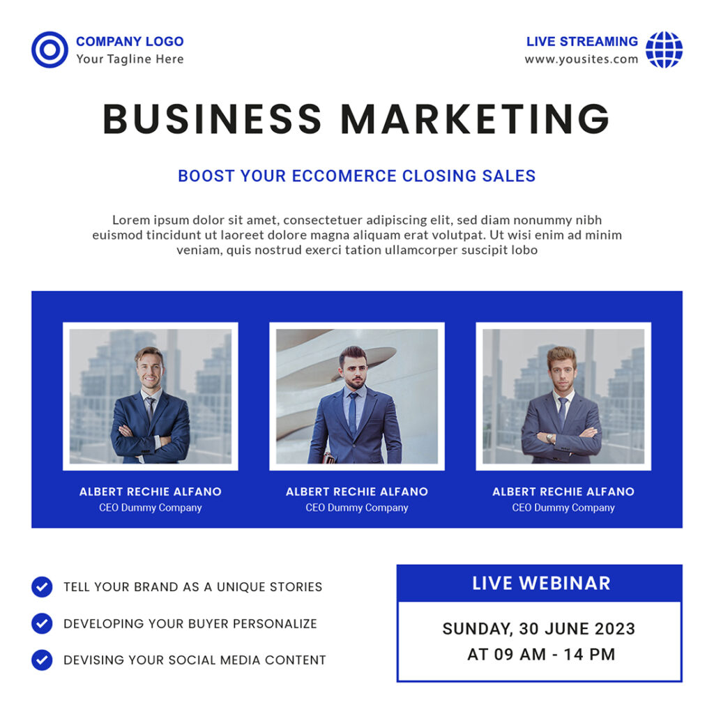 Set Of Business & Marketing Social Media Post Templates- Only $8 ...