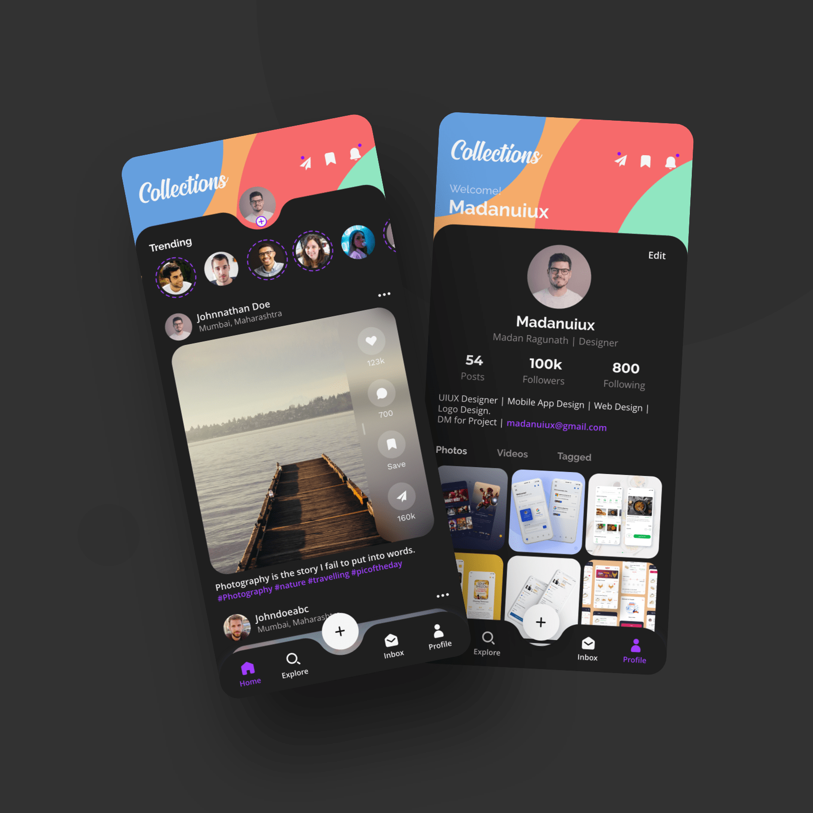 Premium Screens Of Social Media App - MasterBundles