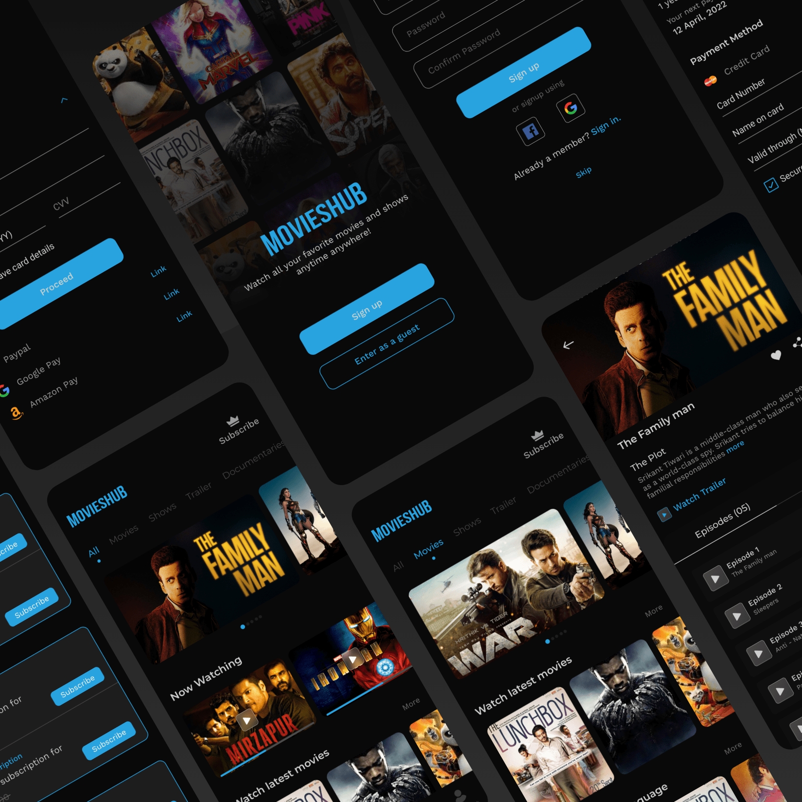 16 PREMIUM SCREENS OF OTT APPLICATION - MasterBundles