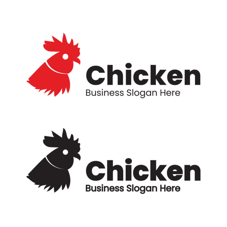 Simple Chicken Logo Design Tempate - MasterBundles