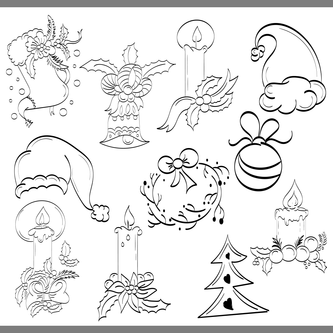 10 Christmas Design Elements - MasterBundles