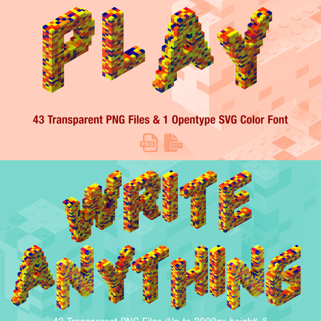 Ms Lego Opentype Color Font and PNG - MasterBundles