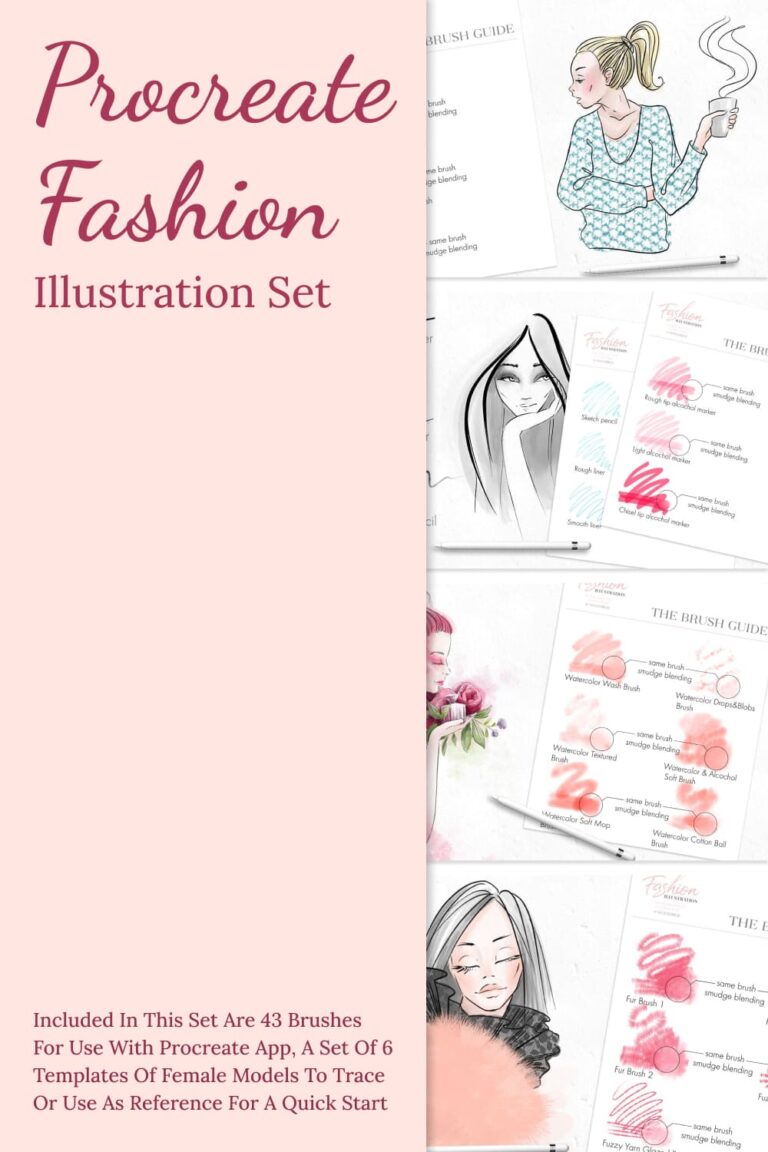 Procreate Fashion Illustration Set – MasterBundles