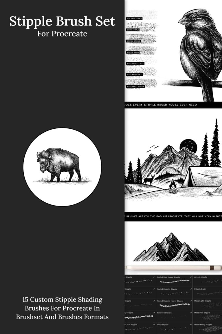 Procreate Stipple Brush Set – MasterBundles