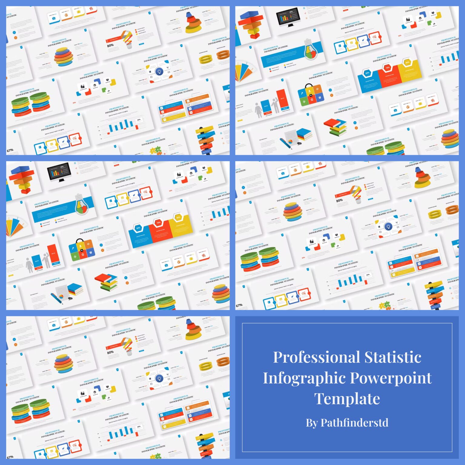 Professional Statistic Infographic PowerPoint Template – MasterBundles